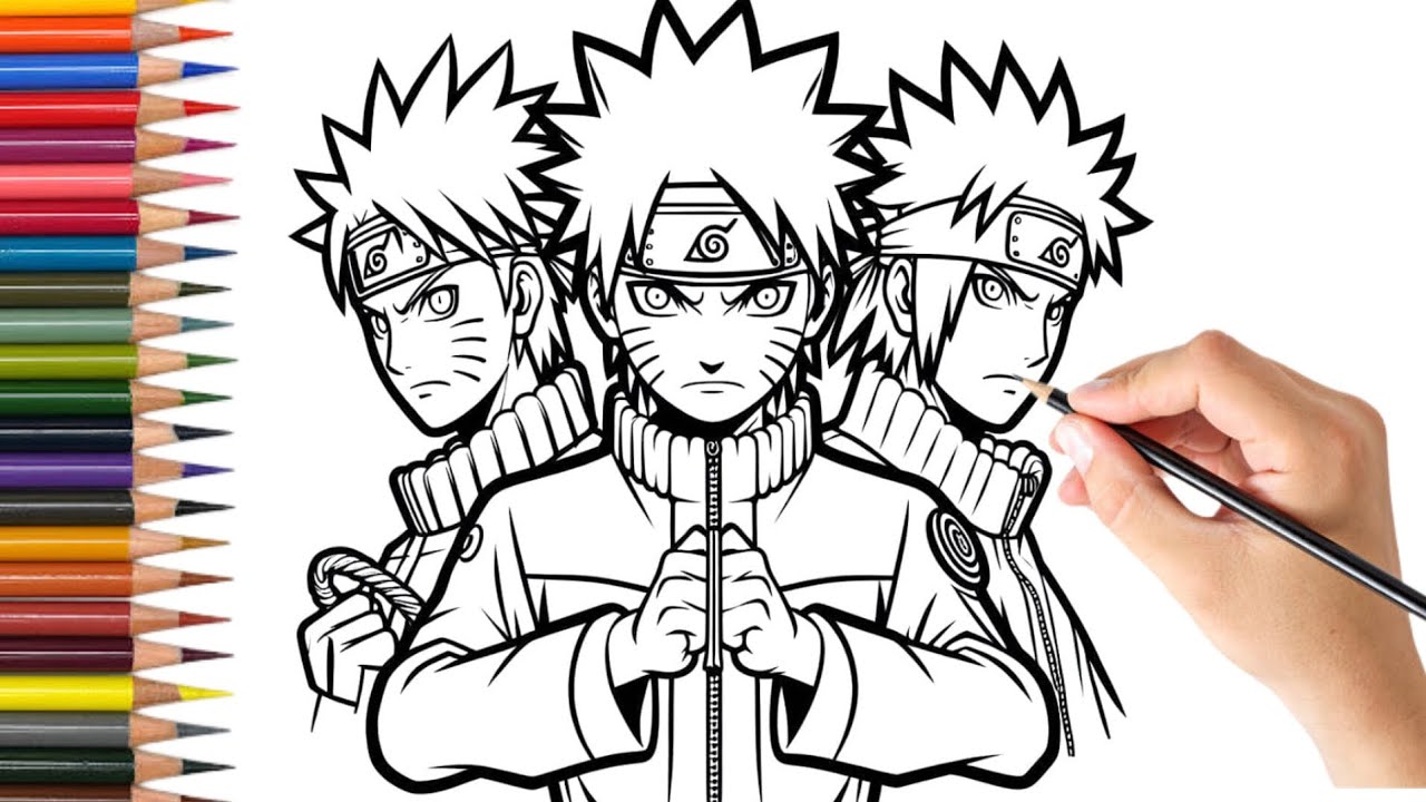 Easy Naruto coloring for kids 🌈  |  learn colors step by step #Episode145 #Naruto 