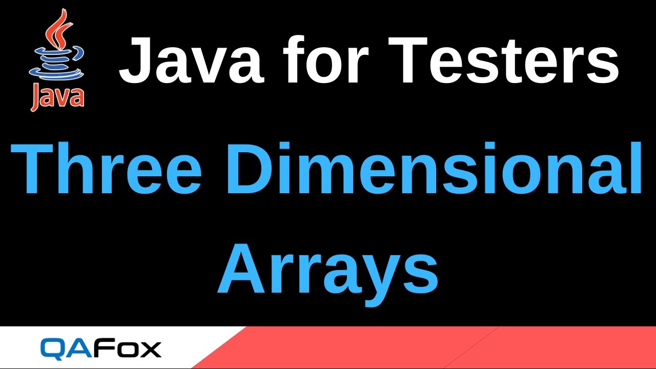Java for Testers - Part 83 - Three Dimensional Array