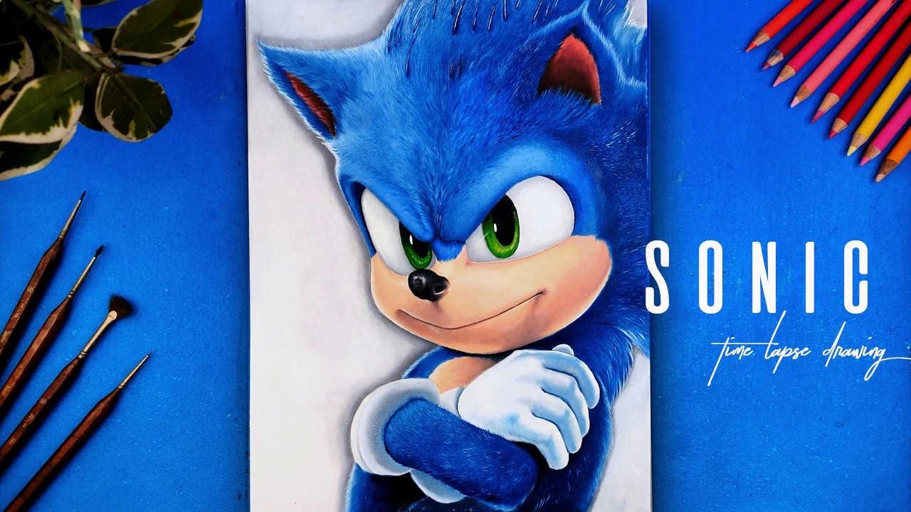 Drawing Sonic the Hedgehog | arturzza | #art  #drawing #sonic