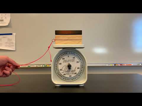 Normal force on block pulled at an angle demo