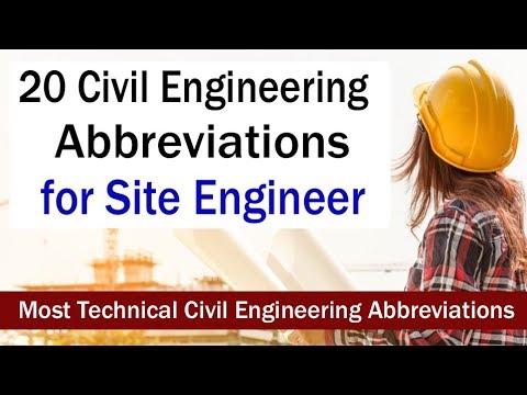 20 Technical Civil Engineering Abbreviations for Civil Engineer - Civil Site Engineer Abbreviations