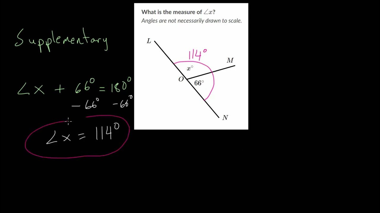 Complementary and Supplementary Angles: Practice Finding a Missing Angle