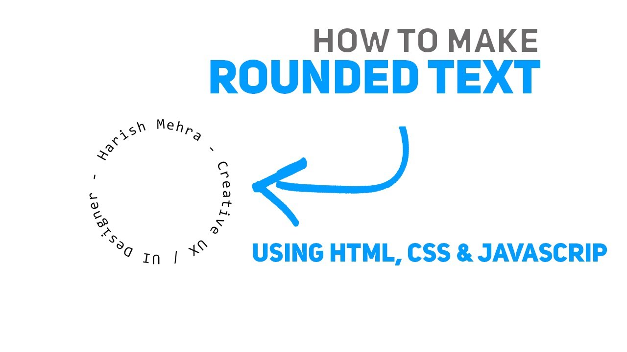 How to make rounded text using css and javascript | Animated Circle Text Effects using Javascript
