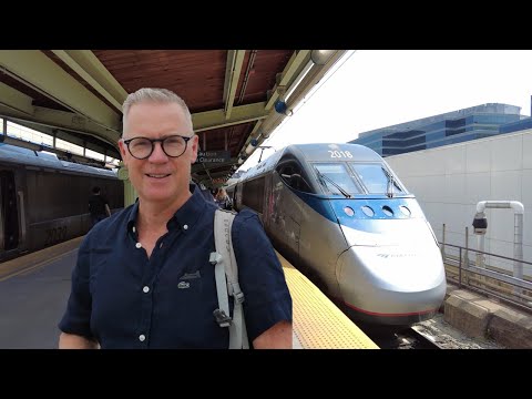 Washington Union Station to Newark Penn Station on Amtrak Acela - Business Class seat.