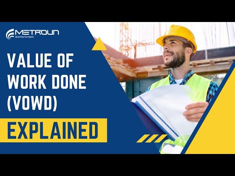 Value Of Work Done (VOWD) Explained I QS Basics