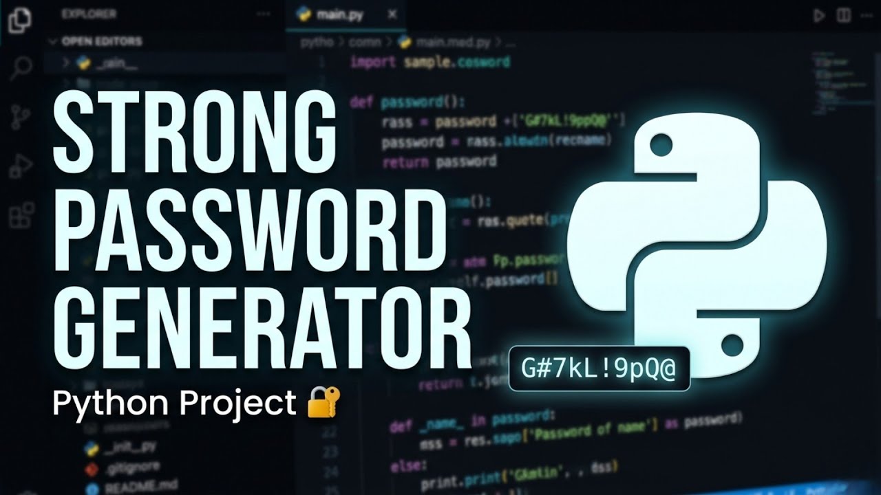 Python Password Generator in 2 Minutes! 🚀 | Beginner Python Project