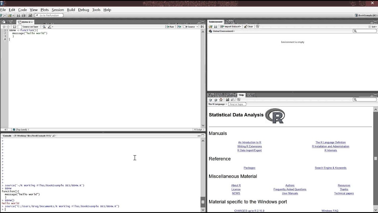 R Sourcing & Sharing Functions & Code Babbling Beginner 8