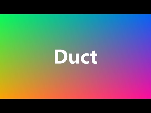 Duct - Medical Meaning and Pronunciation