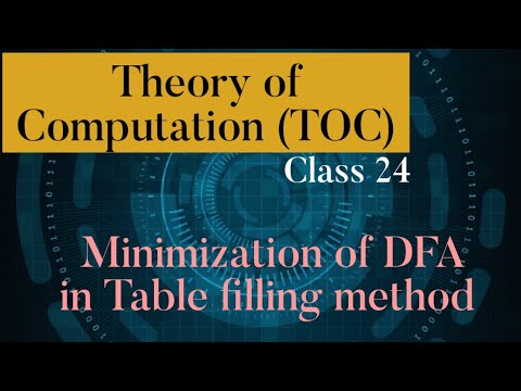 Learn Minimization of DFA with Table filling method TOC in Telugu - Mind Luster