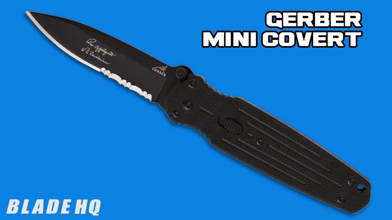 Gerber Covert Automatic Knife - Black Serrated S30V | Blade HQ
