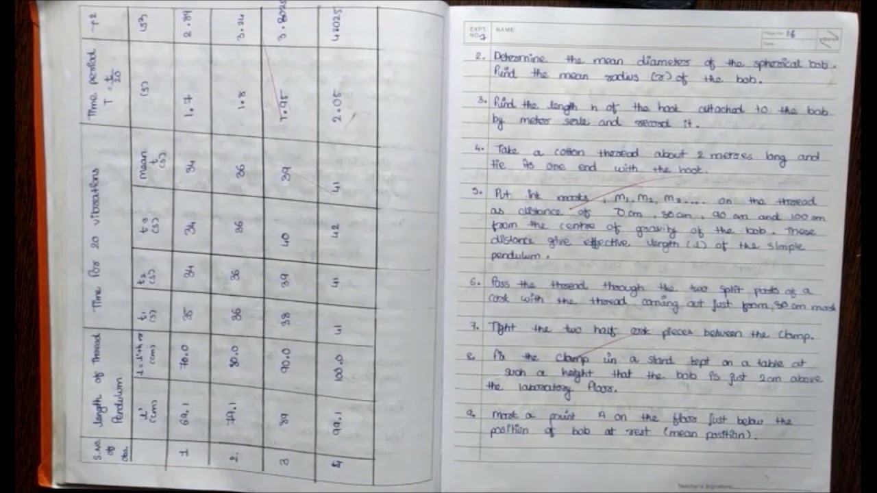 Class 11 Physics Practical File/ With Observations/ CBSE 2020-21