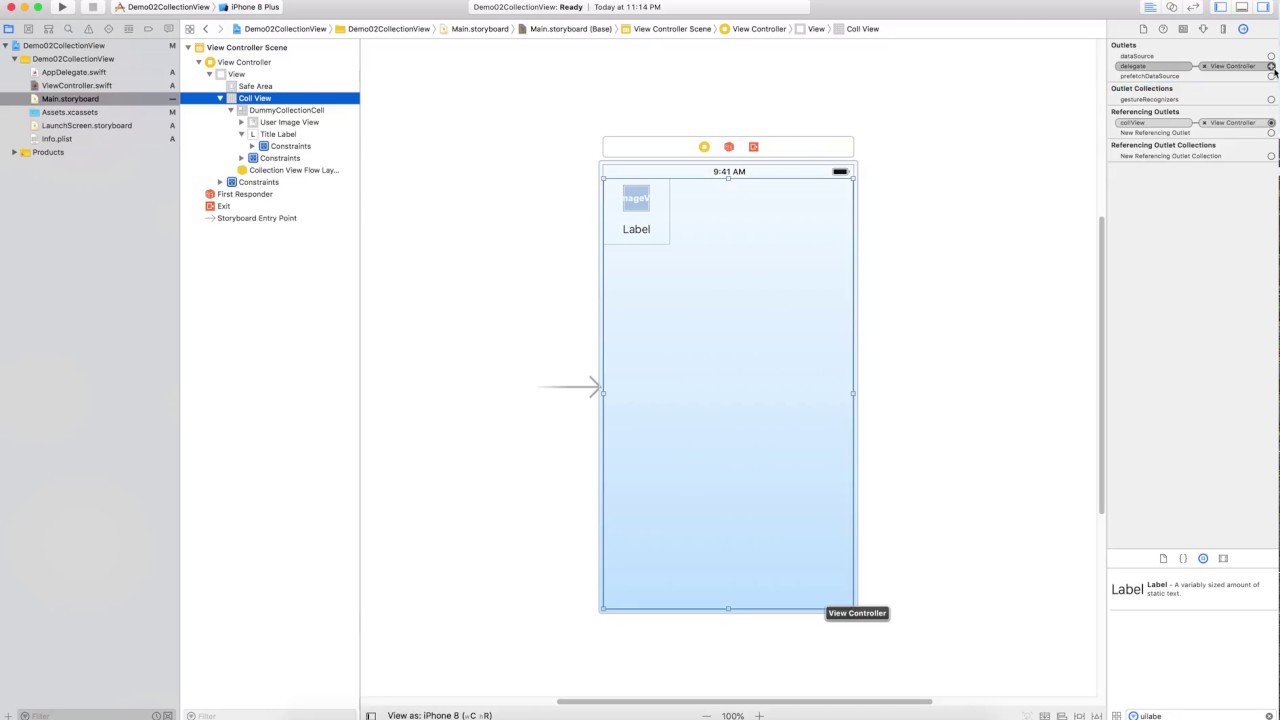 UICollectionView tutorial using custom cell