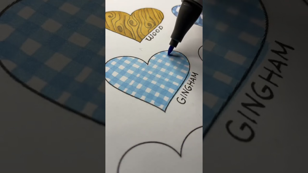 Easy Pattnern Tutorial - Gingham #colorwithme #coloringtutorial #ohuhumarkers