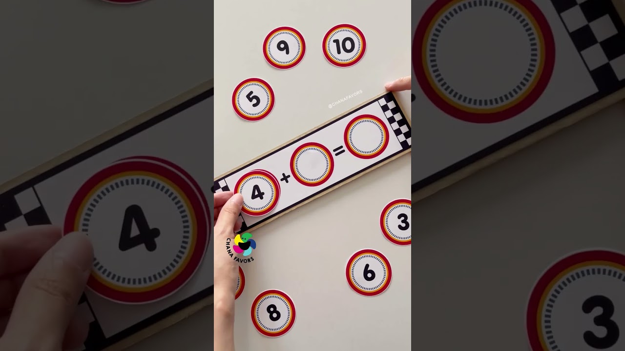 Kids Activity 🧩 | Speedy Math Racetrack #printables #chanafavors #kidsactivities #earlymathskills