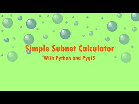 Python Tutorial : IP Subnet Calculator with Pyqt5
