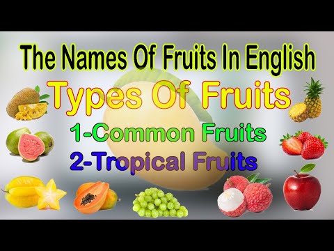 The Names Of fruits in English | Common Fruits | Tropical Fruits