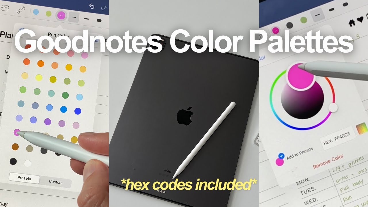 Create Aesthetic Color Palettes in Goodnotes 🌈 (HEX codes included!)