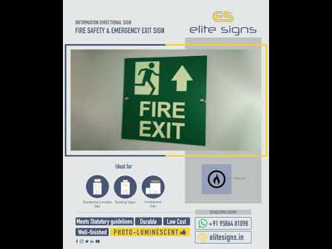 Product Fire Safety & Emergency - Information & Directional Sign