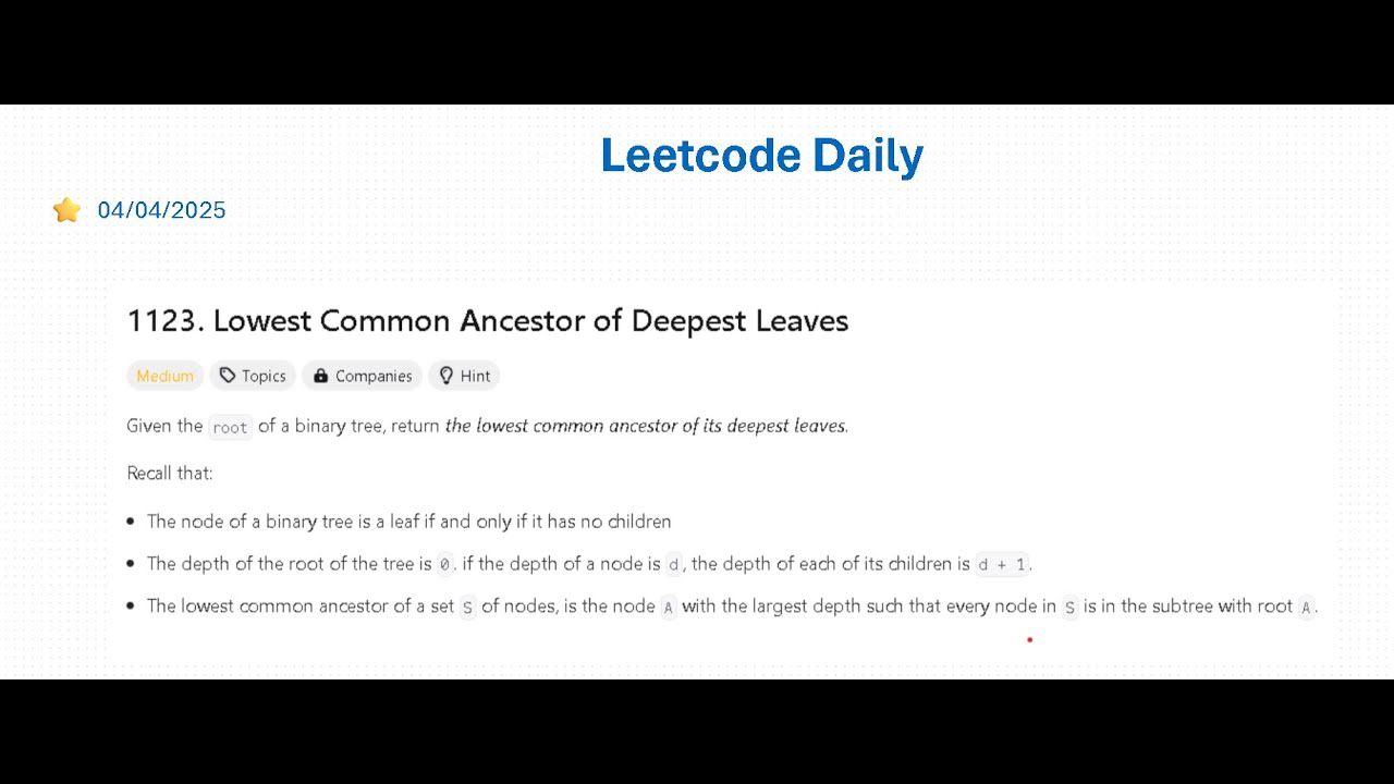 1123. Lowest Common Ancestor of Deepest Leaves | JAVA | Leetcode Daily Challenge | Recursion | DFS