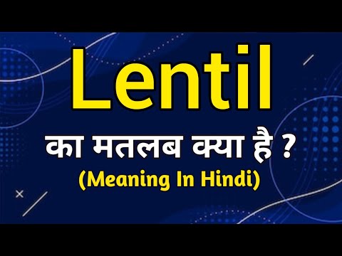 Lentil meaning in hindi || lentil ka matlab kya hota hai || word meaning english to hindi