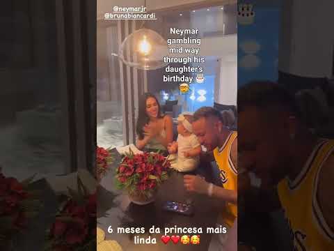 neymar gambling mid way through his daughter’s birthday 🎂 🤯 #football #neymar #alhilal #barcelonafc