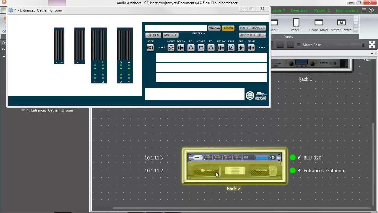 BSS | Run Venue Mode   Audio Architect