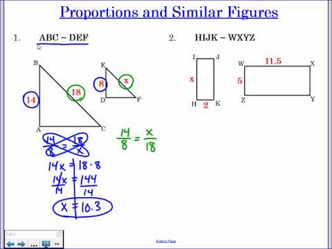Proportions and Similar Figures