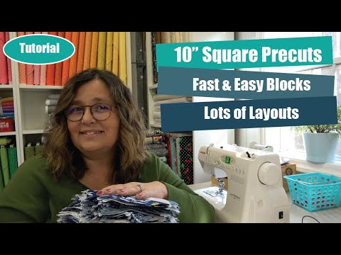 Half Square Triangles from 10 inch Squares | layer cake precuts | easy half square triangles