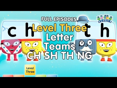 #BacktoSchool - Alphablocks Level Three | Letter Teams - CH SH TH NG | FULL EPISODES