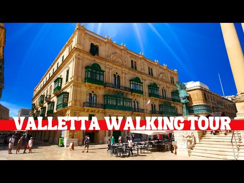 Valletta 4K: The Famous REPUBLIC Street of Malta