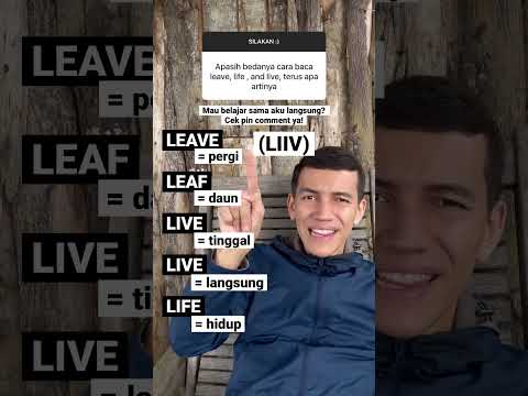 Bedanya : LEAVE, LEAF, LIVE, LIFE 🗣 #shorts #belajarbahasainggris #bahasainggris