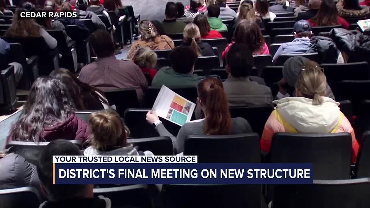 Cedar Rapids school district holds final meeting discussing new structure