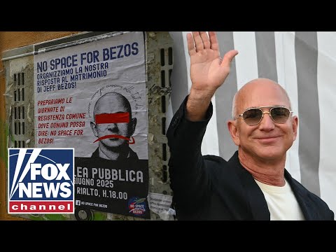 Protestors crash Jeff Bezos’ star-studded Venice wedding