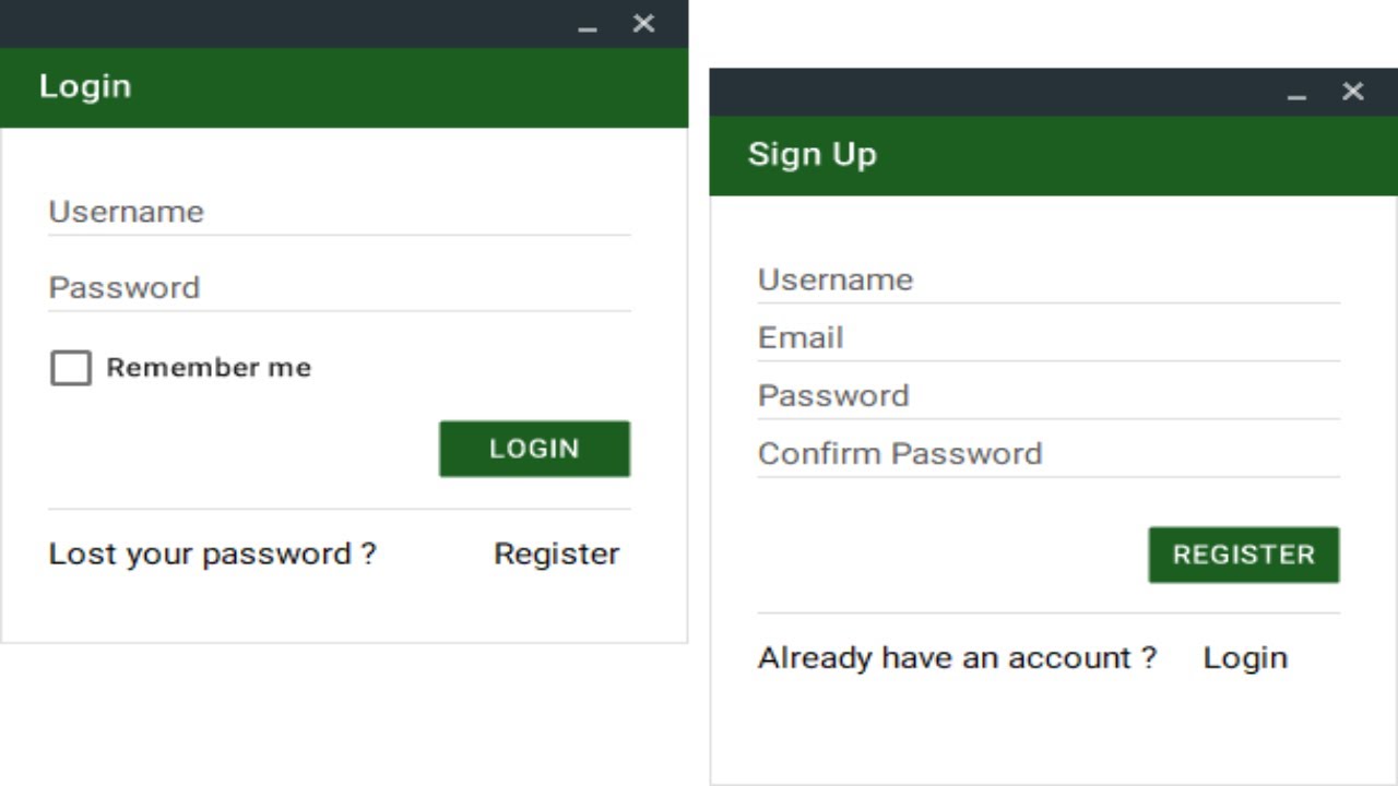 C# Tutorial - Material Design Login & Registration Form | FoxLearn