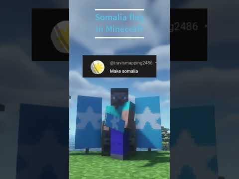 Somalia Flag Banner | Minecraft #shorts