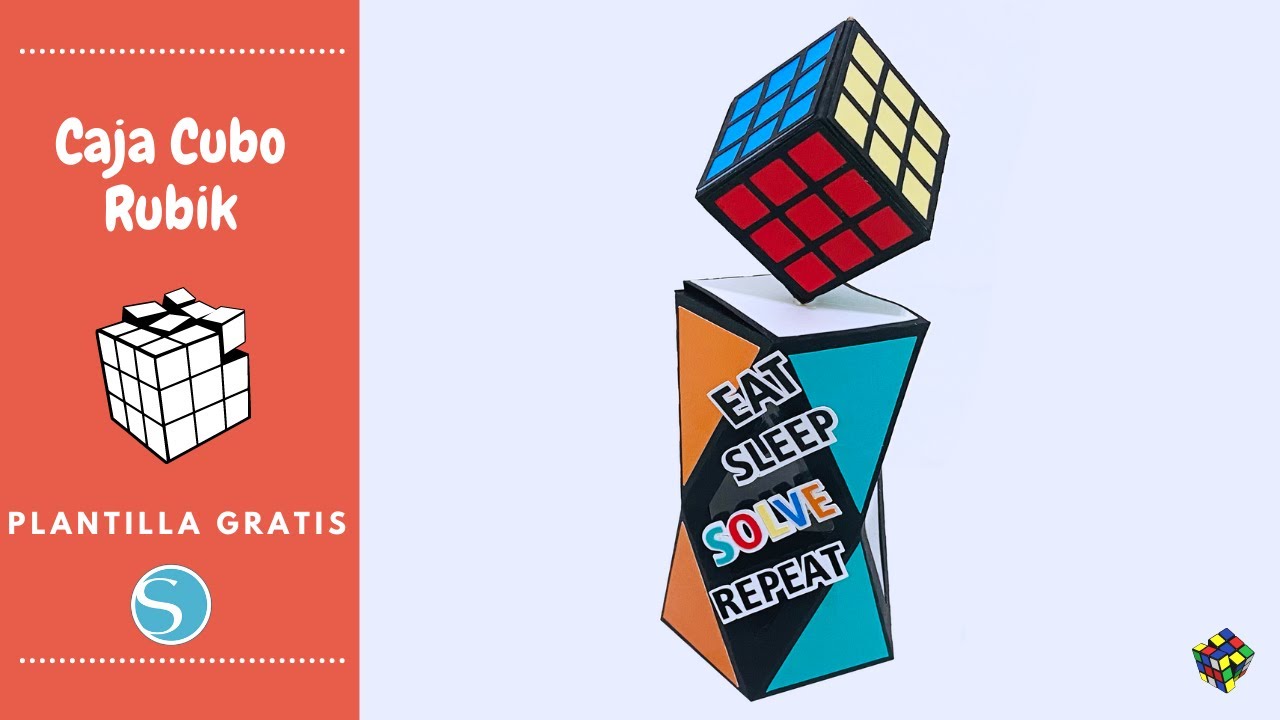 Caja Cubo Rubik. Silhouette Studio.