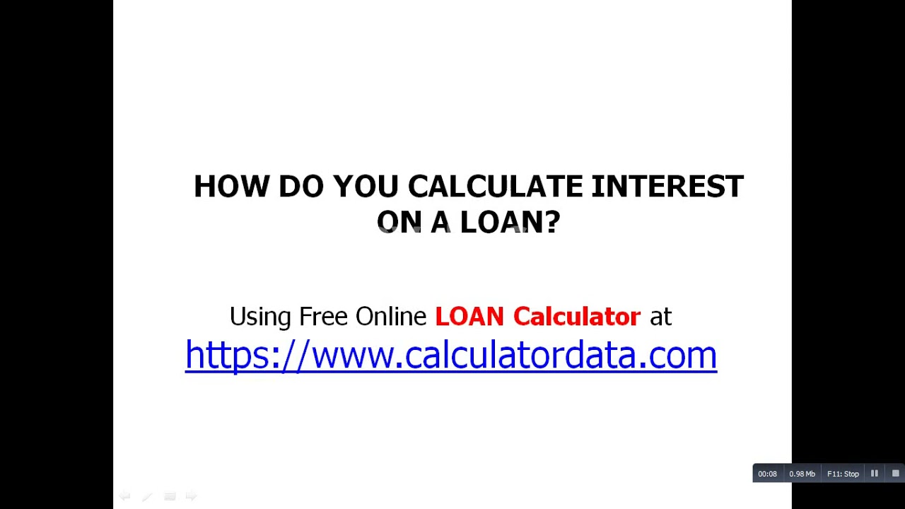 Online Loan Calculator - How do you calculate Interest on a loan? Visit: www.calculatordata.com.