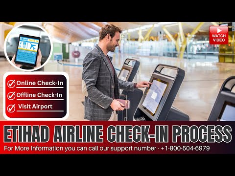 Etihad Airline Self Check-in | How To Do Online Check-in Etihad airways flight