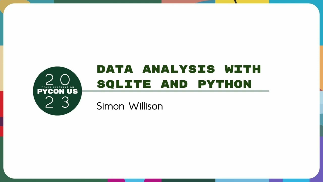 Tutorials - Simon Willison: Data analysis with SQLite and Python