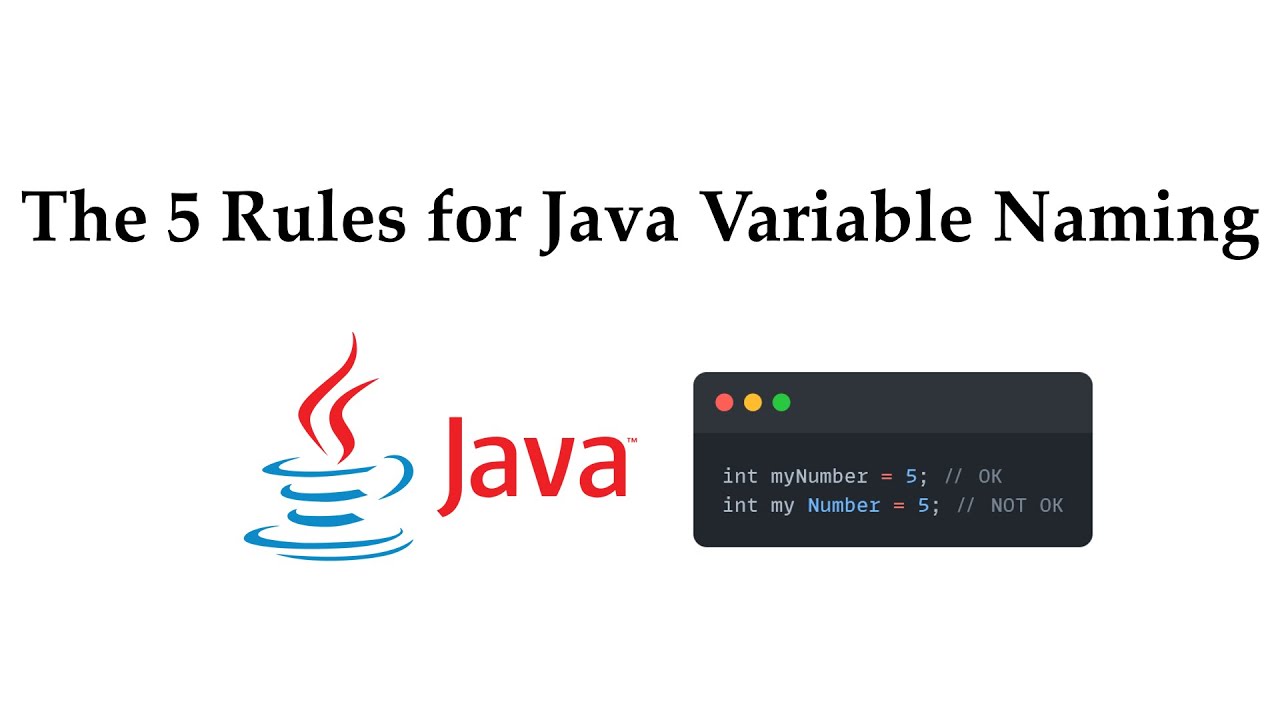 The 5 Rules for Java Variable Naming