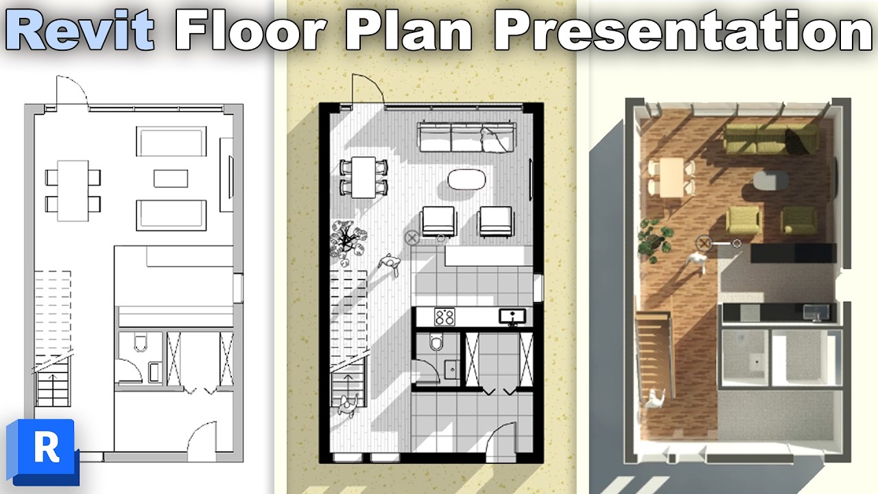 3 Revit Floor Plan Presentation Styles | Revit Floor Plan Tutorial