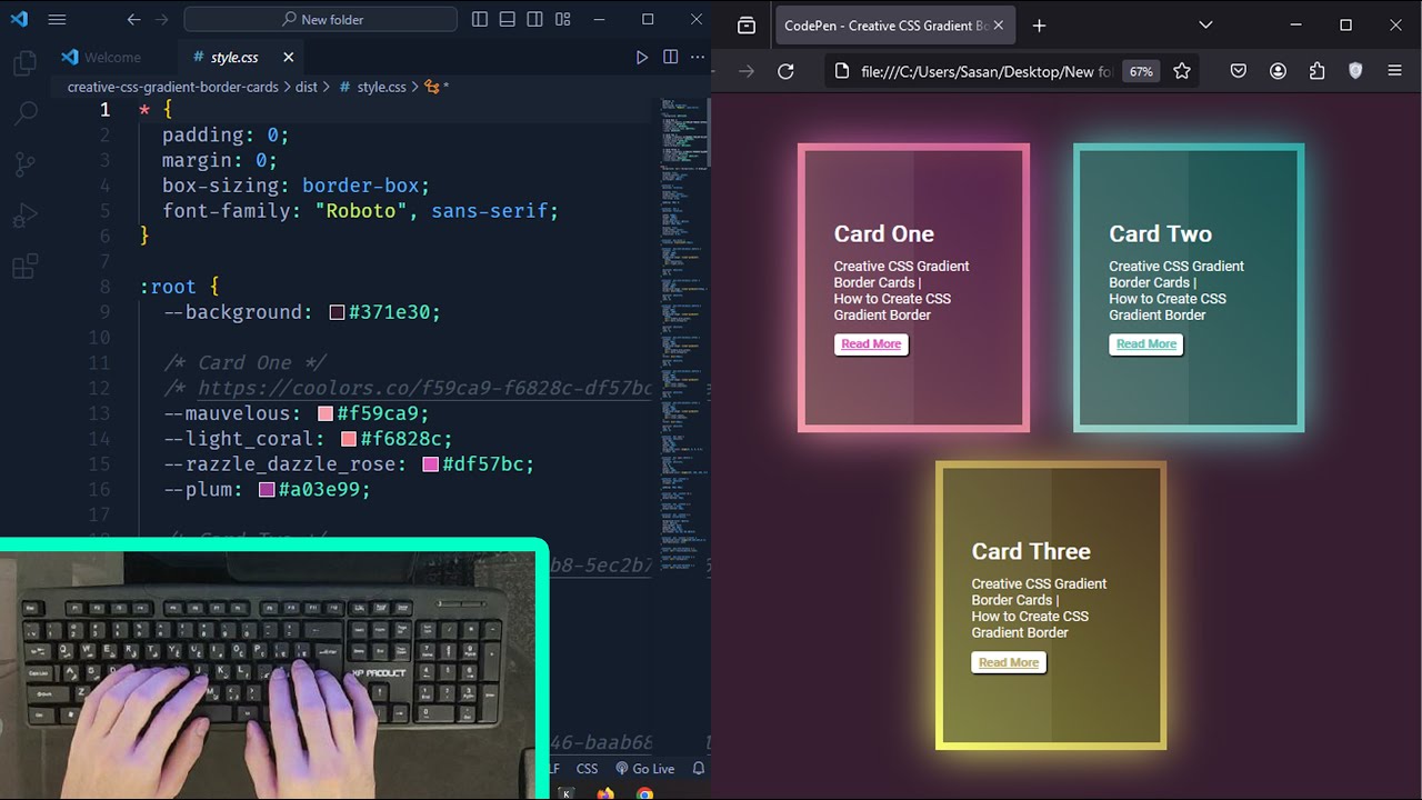 Creating Stunning CSS Gradient Border Cards | HTML & CSS Tutorial