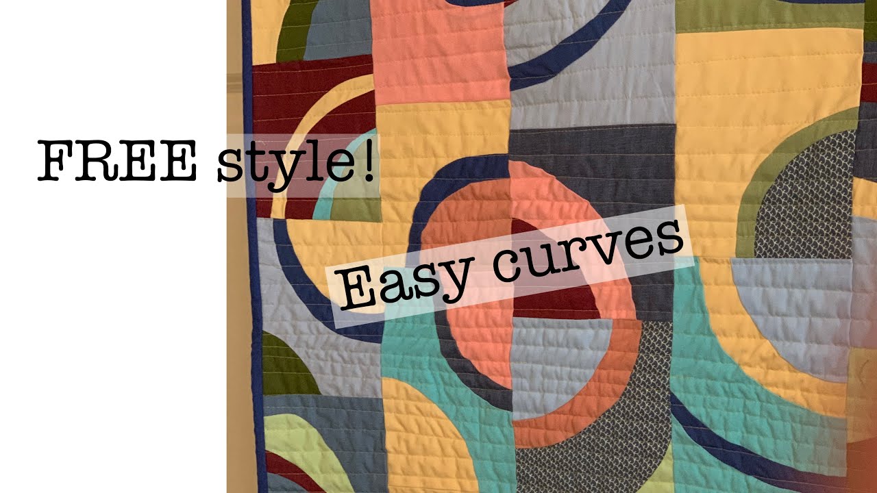 Free style curve piecing - sew along with me - no stress sewing