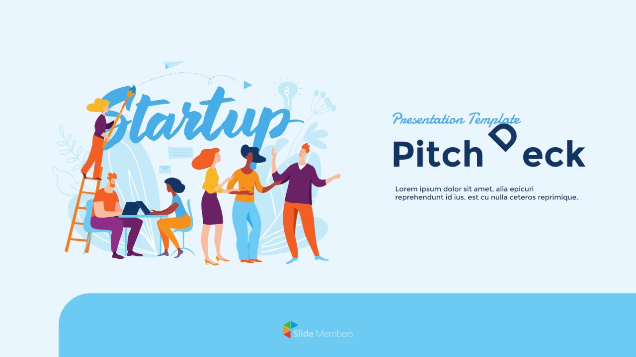 Startup Business Design Pitch Deck PPT animation templates