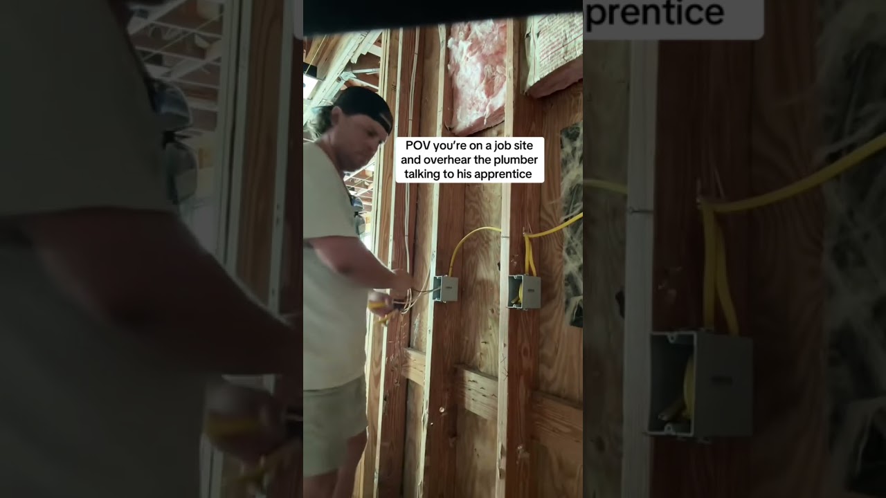It’s always a plumbers fault 😂 #electricalwork # #electricianlife #plumber #fyp #foryou