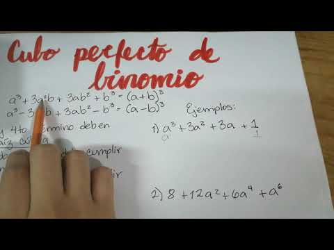 FACTORIZACION EN BINOMIOS-CUBO PERFECTO DE BINOMIO