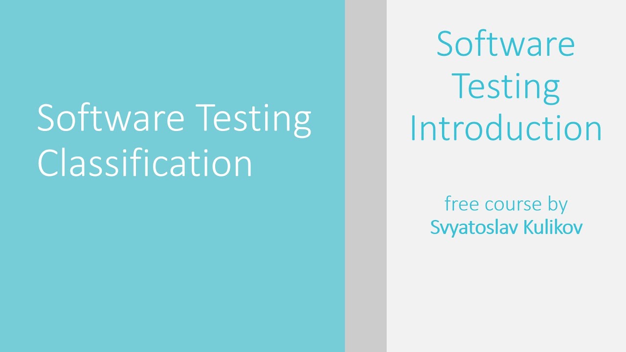 01 - 07 - Software Testing Classification [ENG]