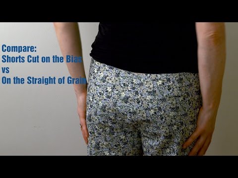 J Stern Designs l Compare Short Cut on the Bias vs the Straight of Grain