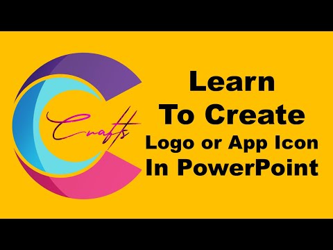 How to design a logo in MS PowerPoint - Create an App Icon in Microsoft PowerPoint