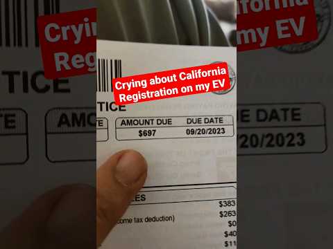 California car registration renewal just came! 💔 #fordmustangmache #registration #taxes #omg #mache